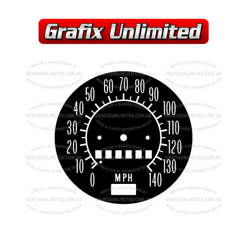 Dash Gauge Decal, HT HG GTS 140MPH Speedo Fascia | Grafix Unlimited