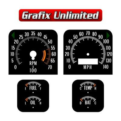 Dash Gauge Decal Set , HQ SS & GTS Type 1 | Grafix Unlimited