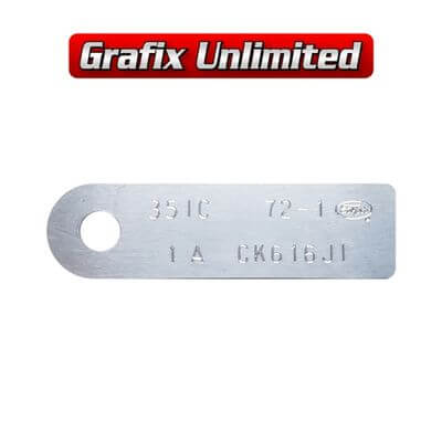 Engine Tag, CK616JI | Grafix Unlimited