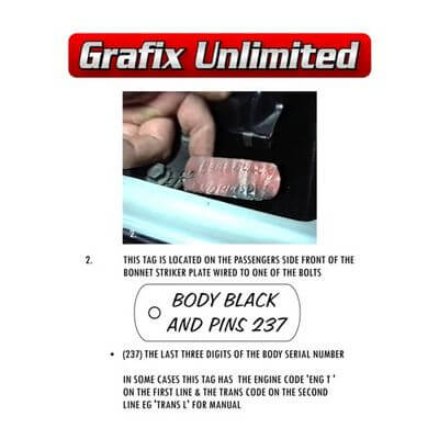 Tag, Build Options Radiator Support Panel | Grafix Unlimited