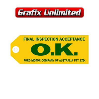 Tag, OK Final Inspection | Grafix Unlimited