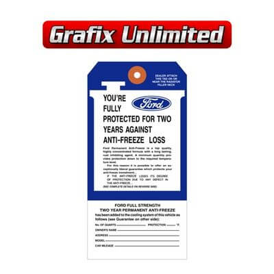 Tag, Radiator Coolant | Grafix Unlimited