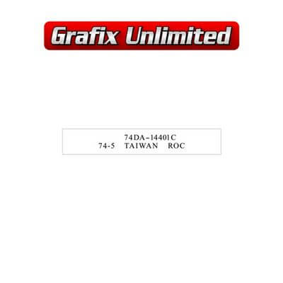 Wiring Loom Part Number Tag 1974 | Grafix Unlimited